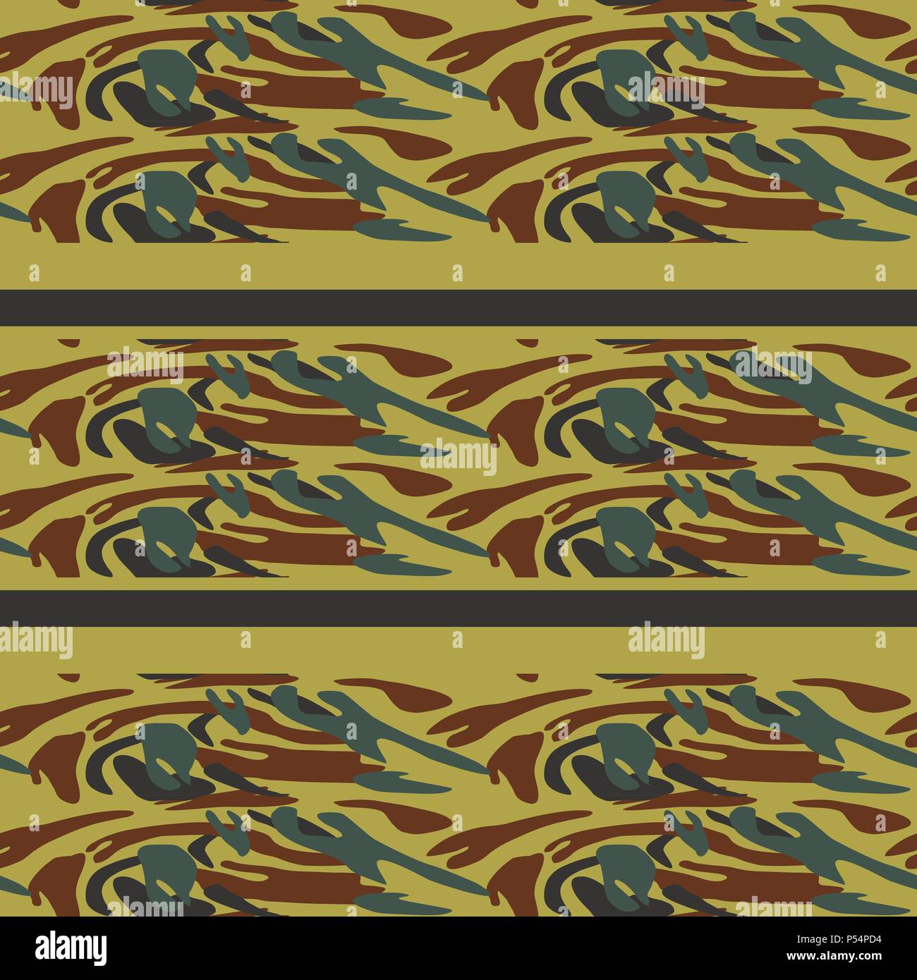 Camouflage pattern background seamless vector illustration. Classic ...