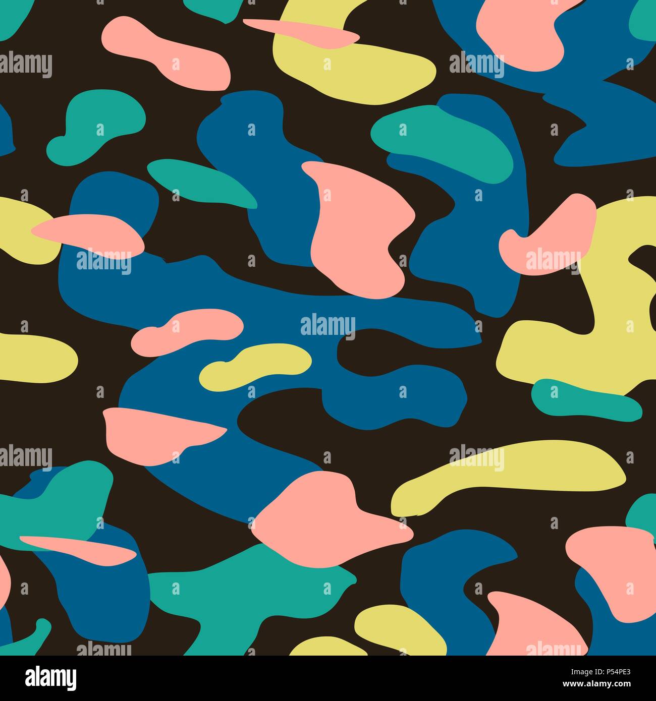 Camouflage pattern background seamless vector illustration. Classic ...