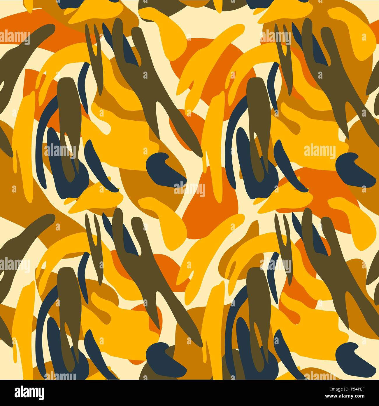 Camouflage pattern background seamless vector illustration. Classic ...