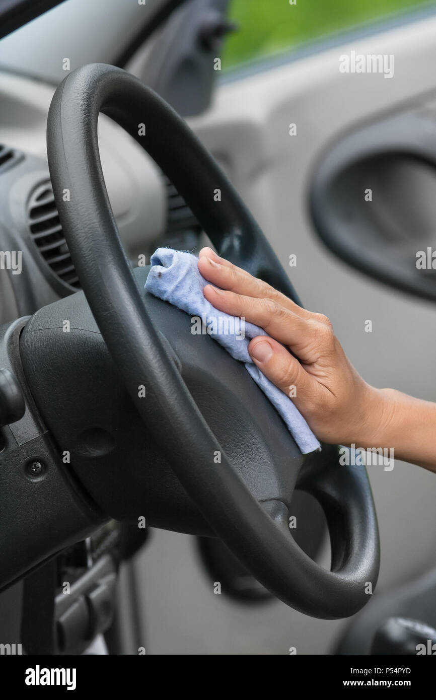 hand washing wheel of car with rag, closeup Stock Photo - Alamy