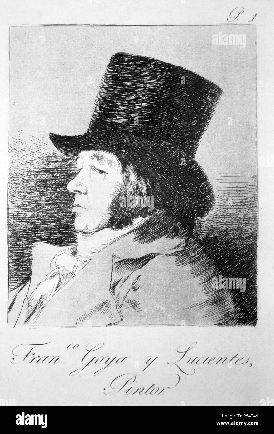 Pintor español francisco de goya Black and White Stock Photos & Images ...