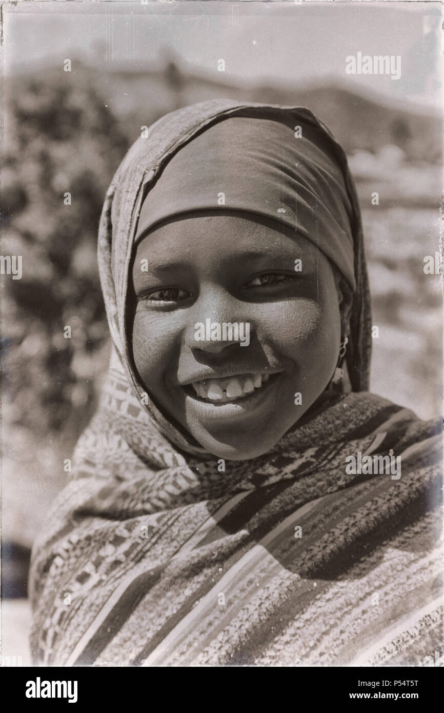 ETHIOPIA,LALIBELA-CIRCA JANUARY 2018--unidentified young girl in the ...
