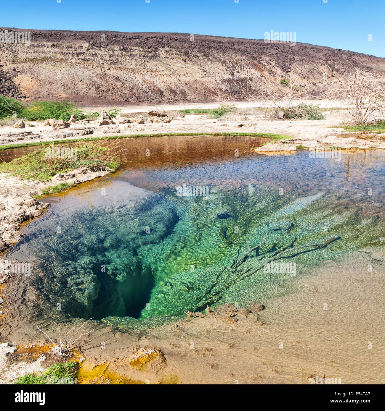 in danakil ethiopia africa the volcanic depression of dallol and pole ...