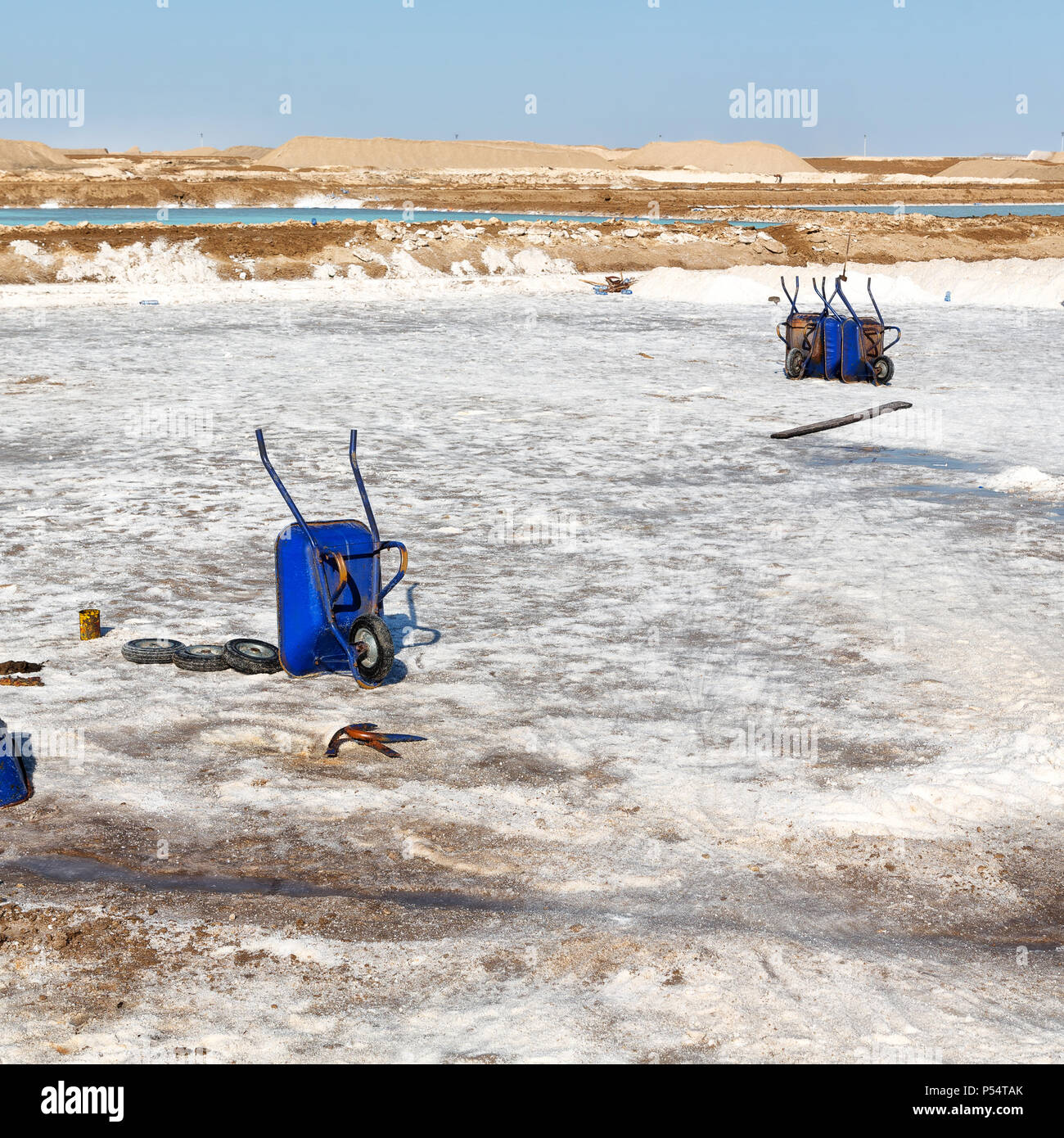 in danakil ethiopia africa in the land of afar the salt flat in the ...