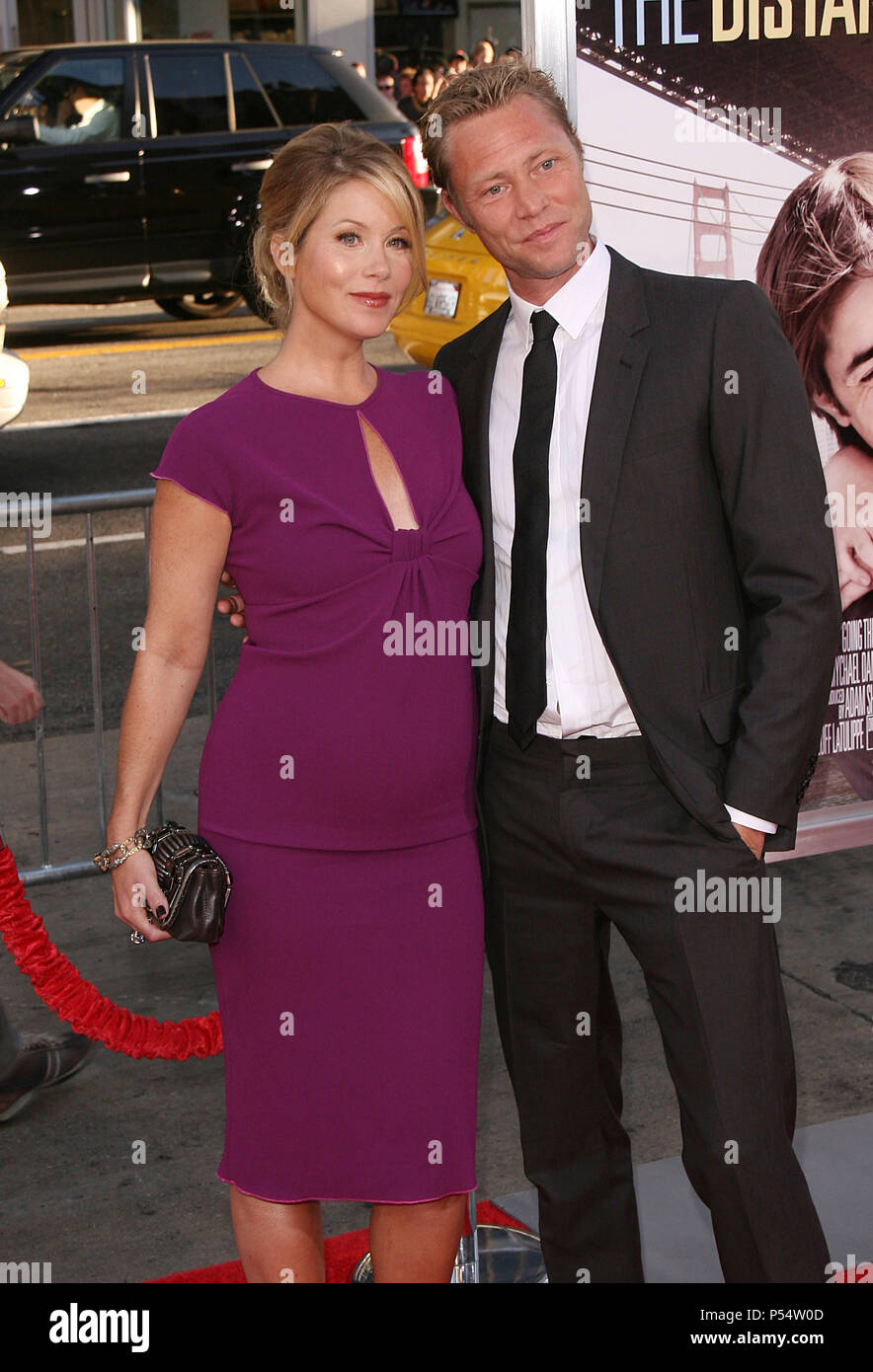 Christina applegate and husband martyn lenoble hi-res stock photography ...