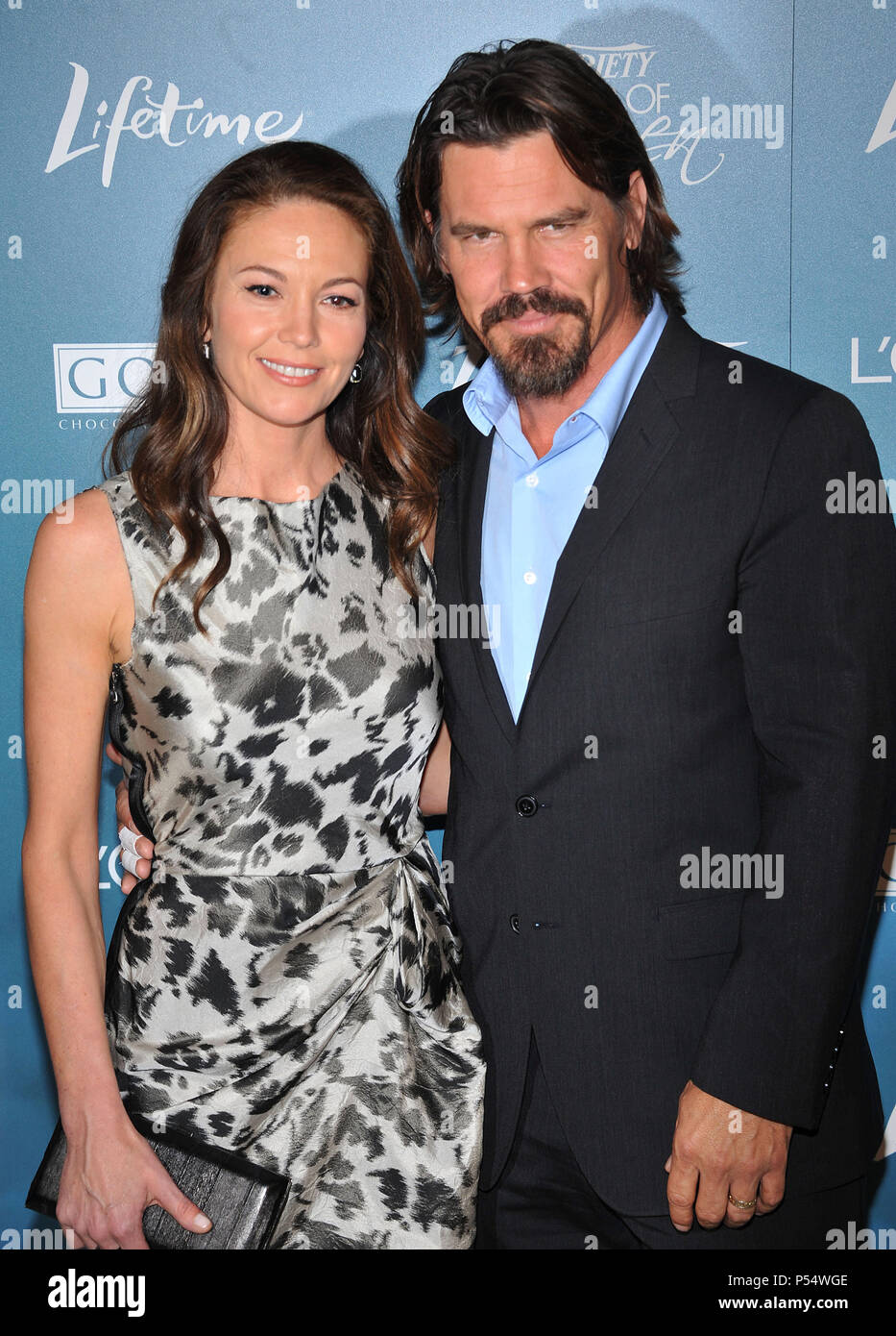 Diane Lane And Husband Josh Brolin High Resolution Stock Photography ...