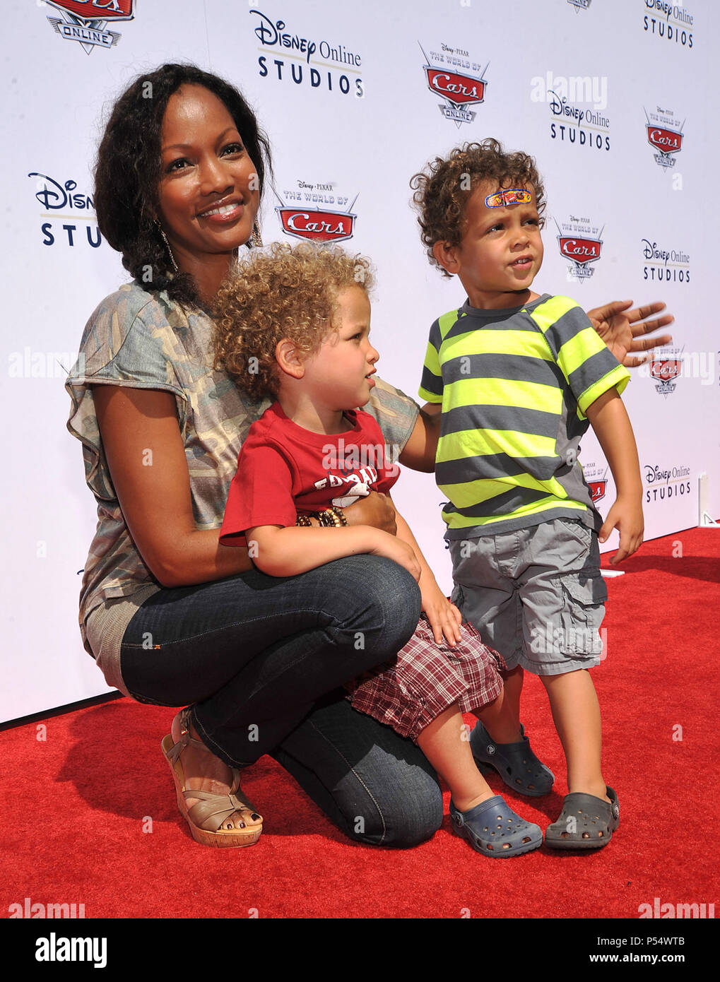 Garcelle Beauvais and son Jax Nilon & Jaid Nilon Disney-Pixar World Of ...