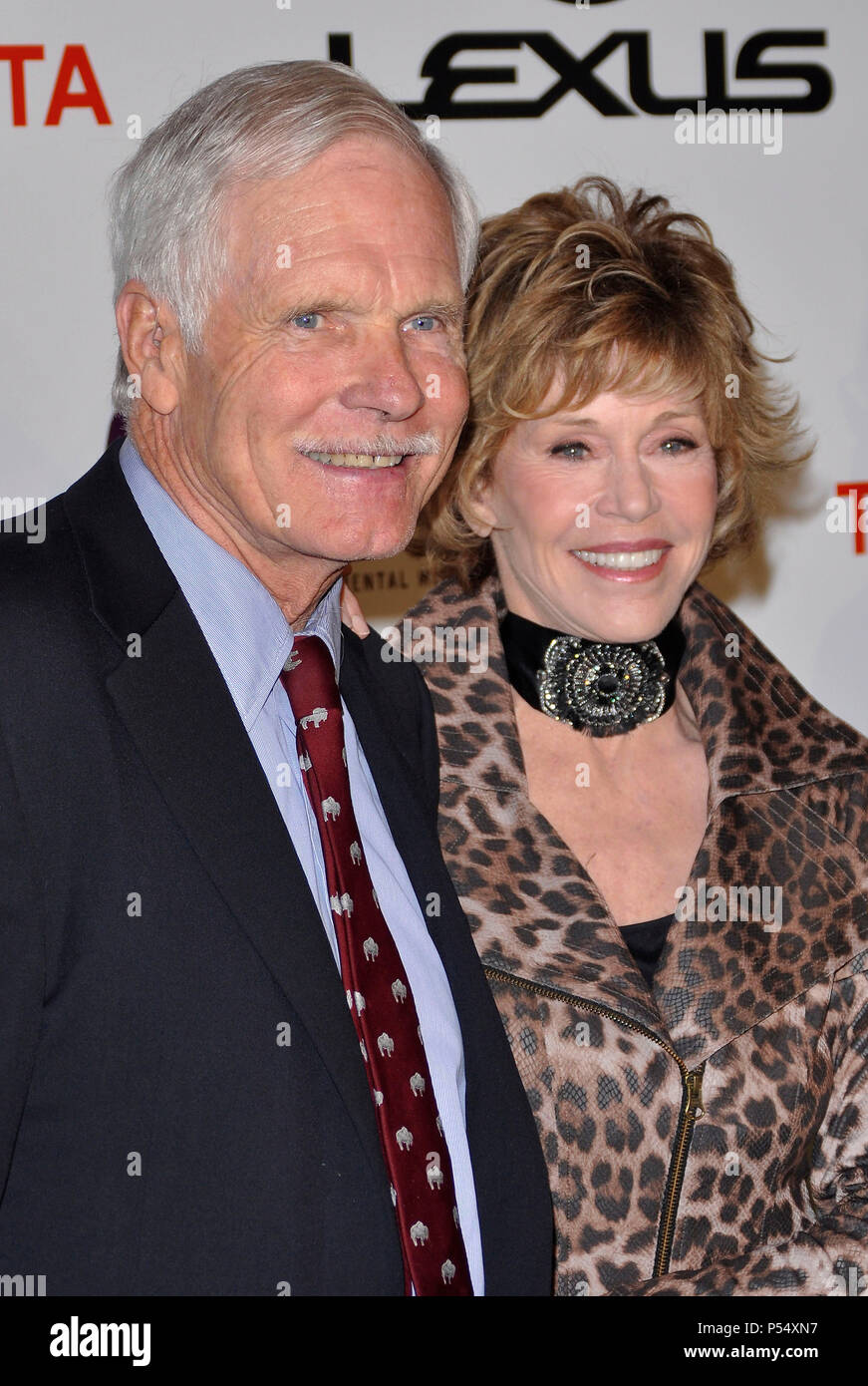 Ted Turner & Jane Fonda - The 2010 EMA Awards. Warner Bros. Studios in ...