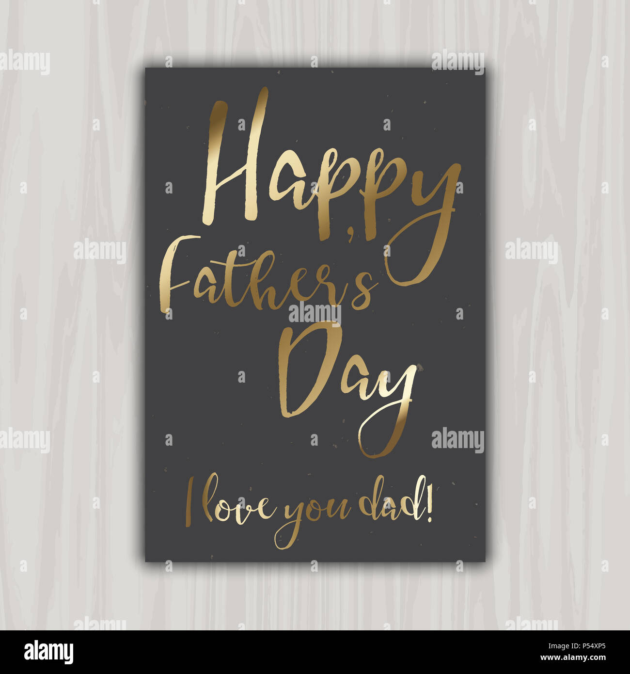 Happy Father's Day card with hand written text Stock Photo - Alamy