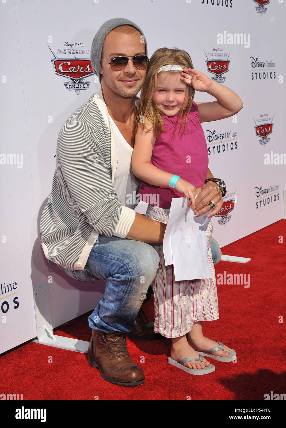 Joey Lawrence with daughter Charli Lawrence Disney-Pixar World Of Car ...
