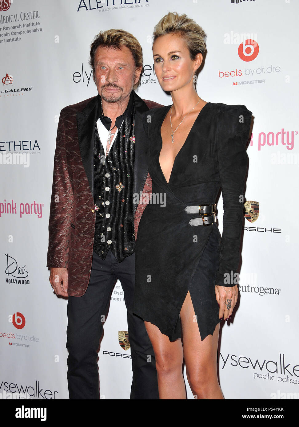 Johnny Halliday, Laeticia Halliday 6th annual Pink Party at Drai's In ...