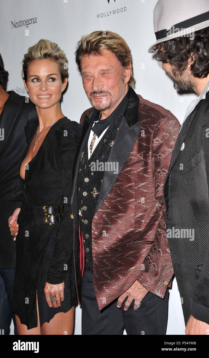 Johnny Halliday, Laeticia Halliday 6th annual Pink Party at Drai's In ...