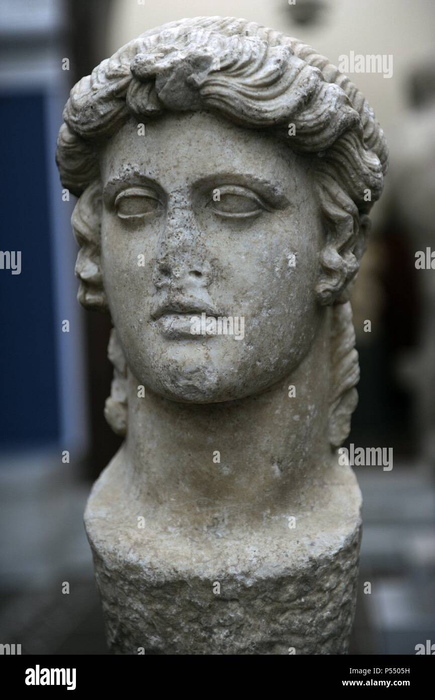 Apollo. From Rome, Italy. 1st century AD. Marble. The elaborate ...