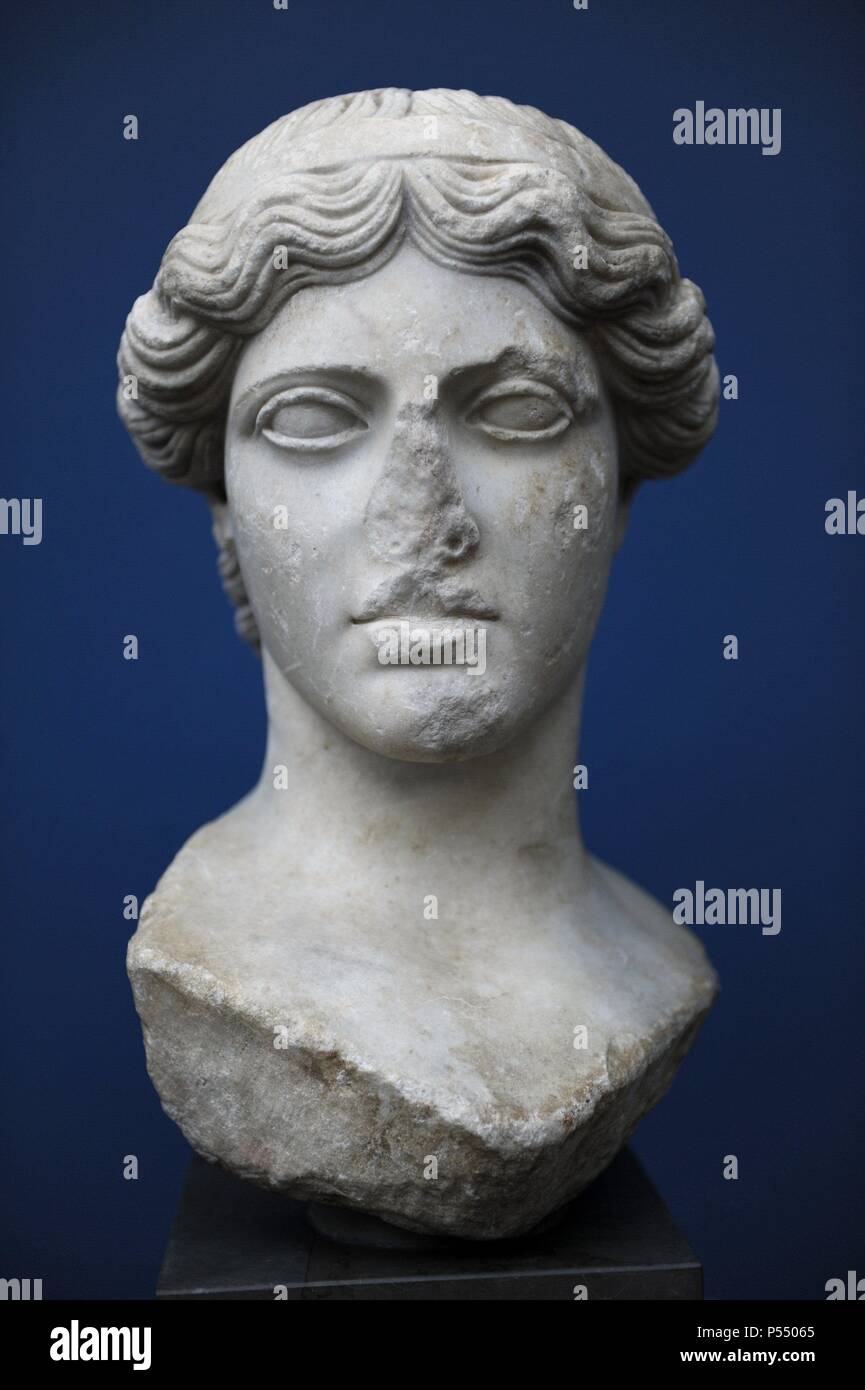 Kybele. Italy. 1st century AD. Marble. The hairstyle is that worn in ...