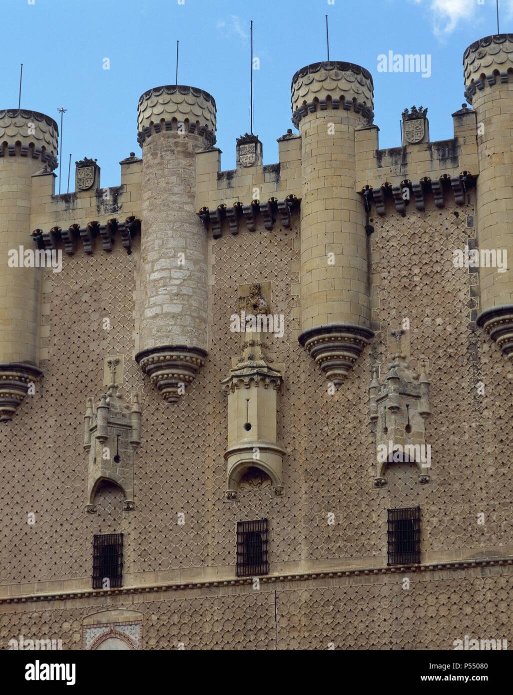 Spain. Segovia. The Alcazar. Castle and residence of monarchs of ...