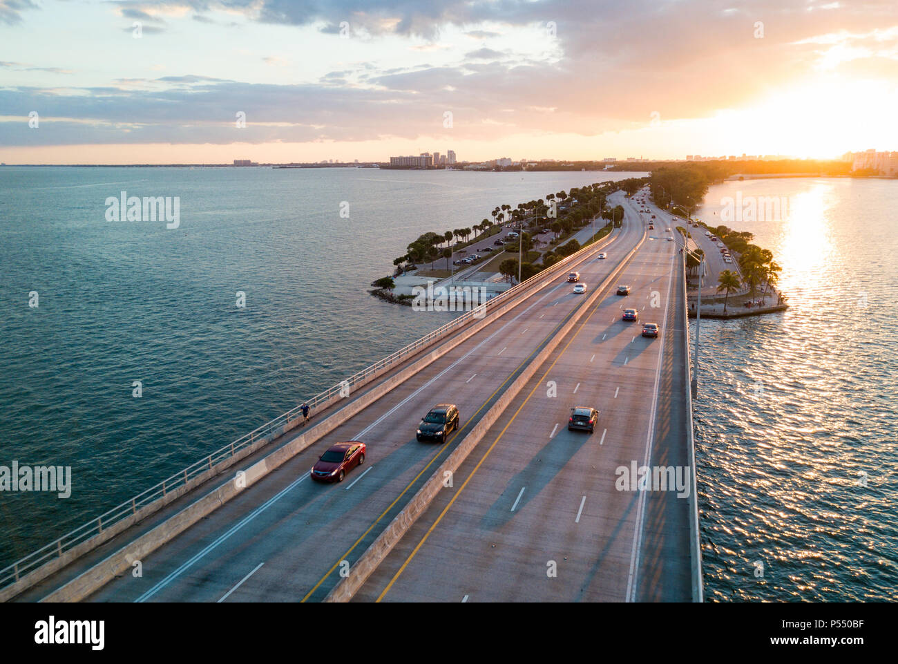 Rickenbacker causeway bridge hi-res stock photography and images - Alamy