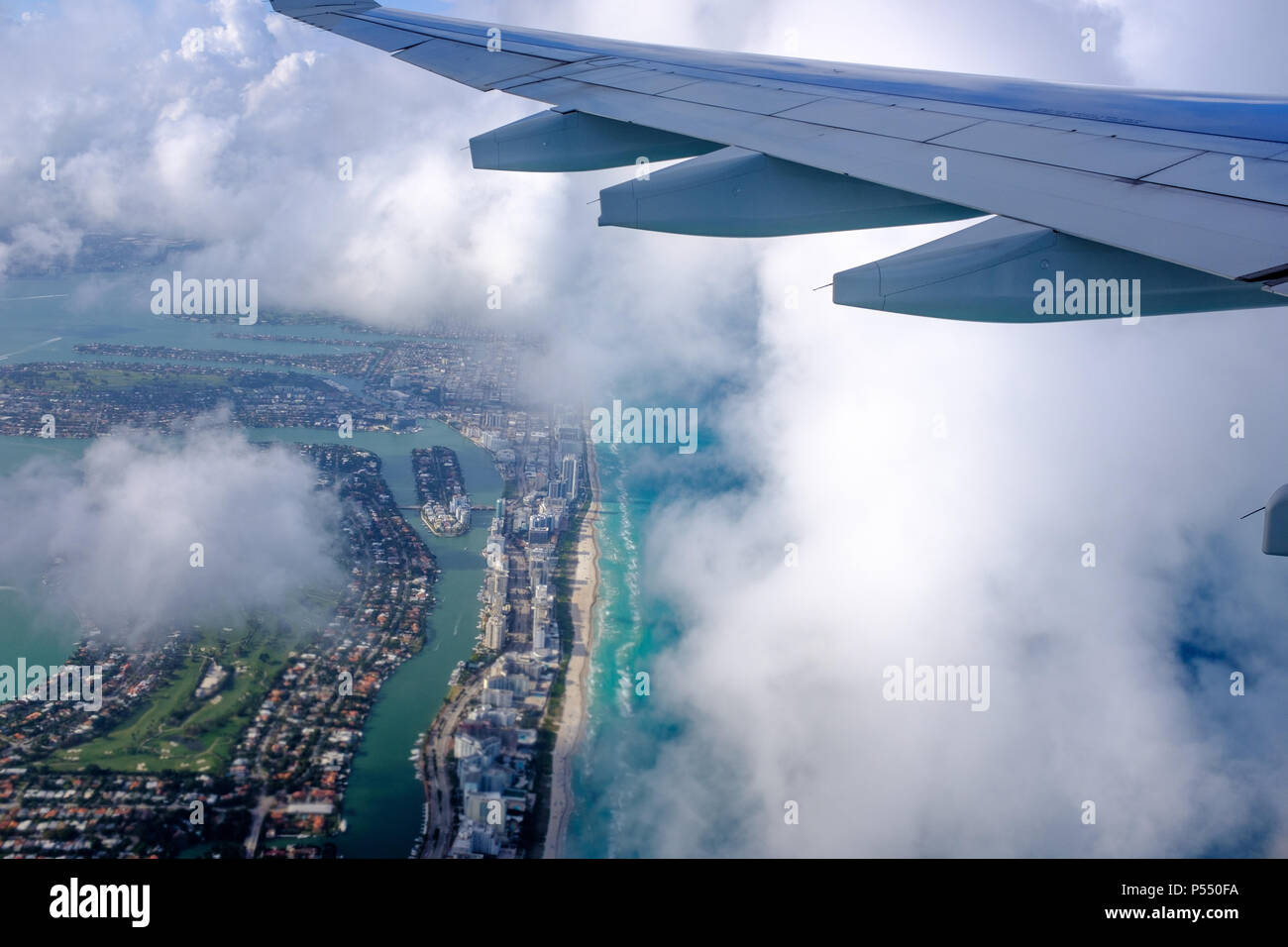 Aerial view of south beach miami hi-res stock photography and images ...
