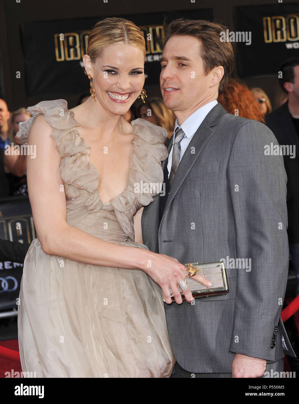 Leslie Bibb Sam Rockwell 53 - Iron Man 2 Premiere at the El Capitan ...