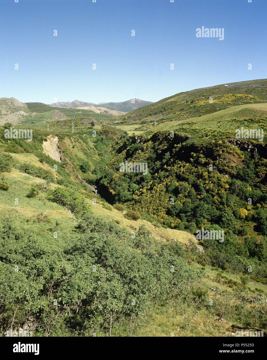 CASTILLA-LEON. Panorámica del paisaje en los alrededores de la ...