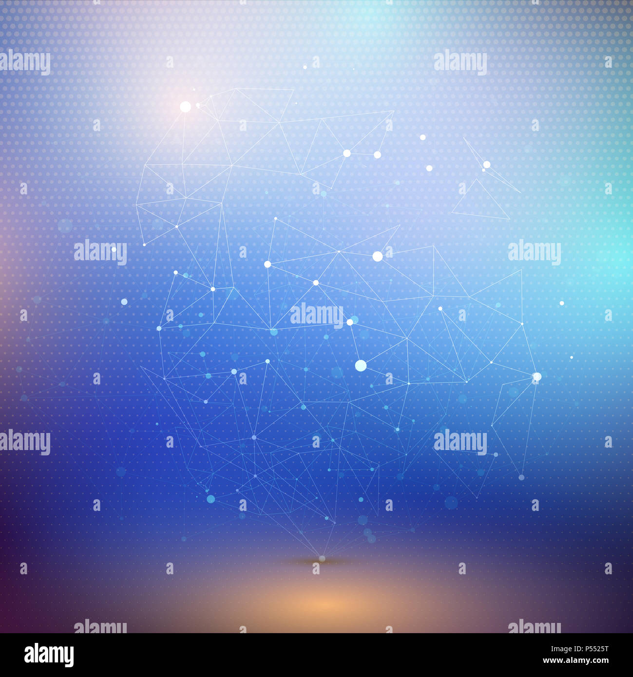 Abstract low poly design with connecting dots Stock Photo - Alamy