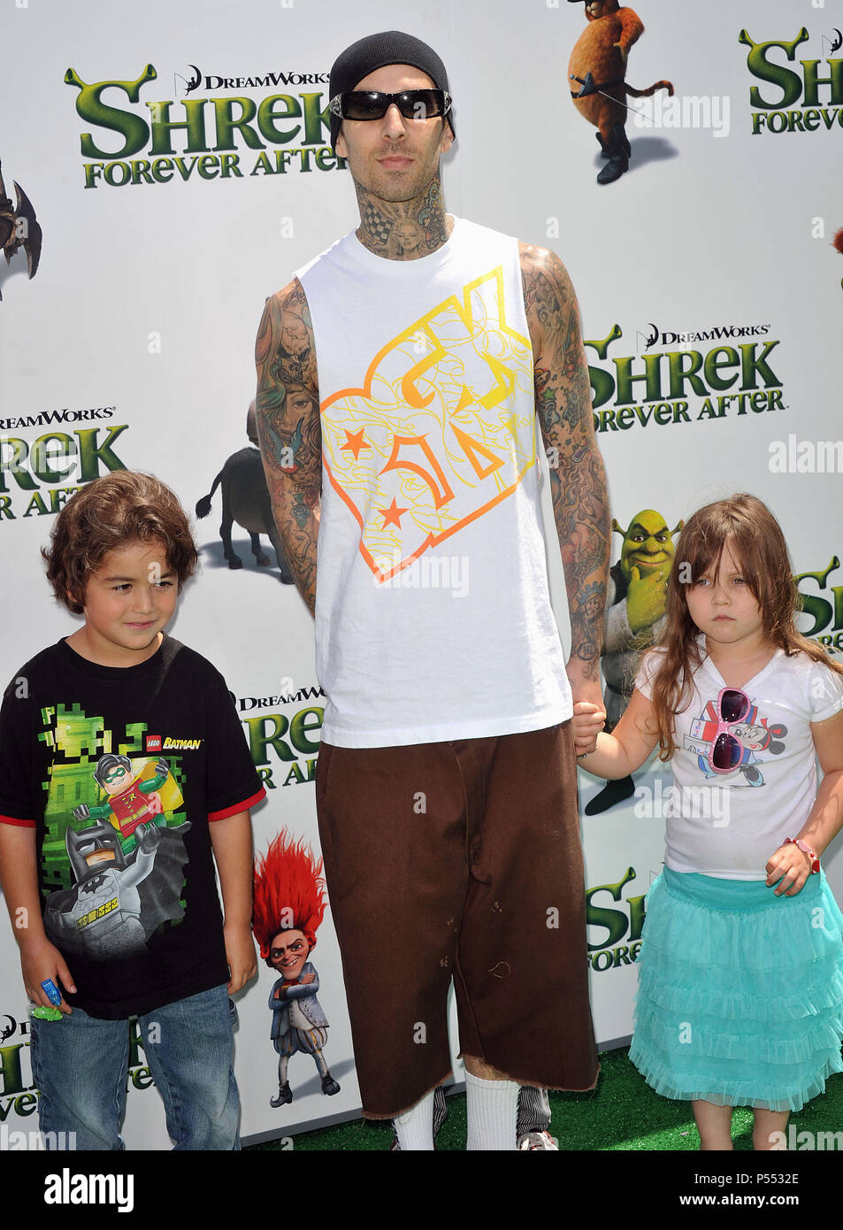 Travis Barker kids 52 - Shrek Forever After Premiere at the Gibson ...