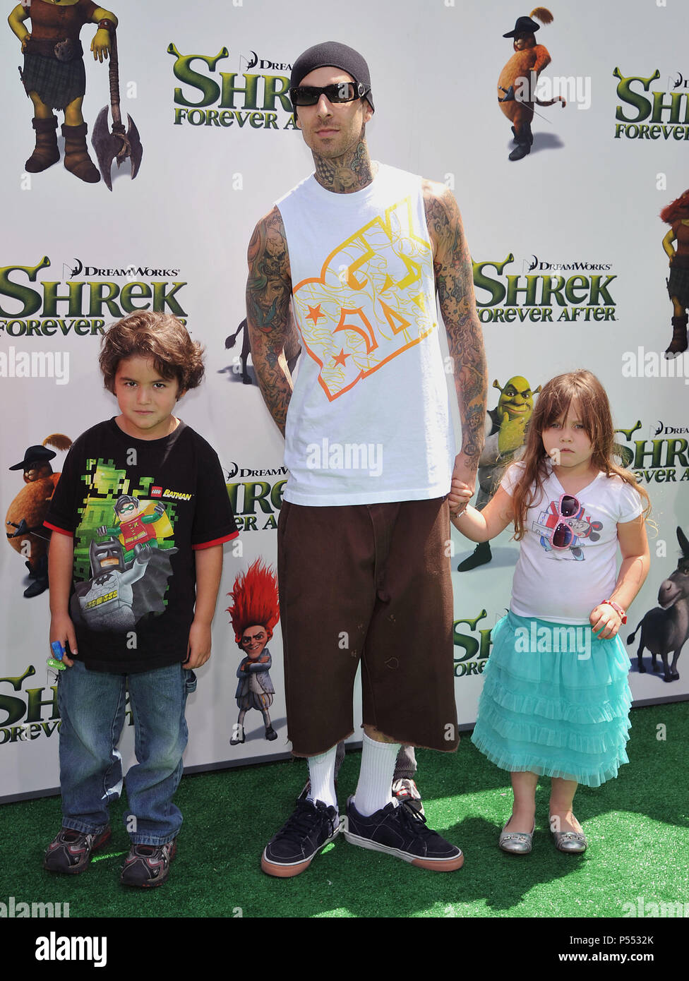 Travis Barker kids 54 - Shrek Forever After Premiere at the Gibson ...