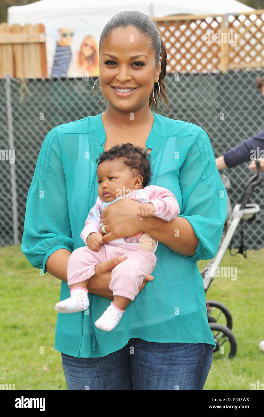 Laila Ali, Daughter Sydney at the Pediatric Aid Foundation 2011 at the ...