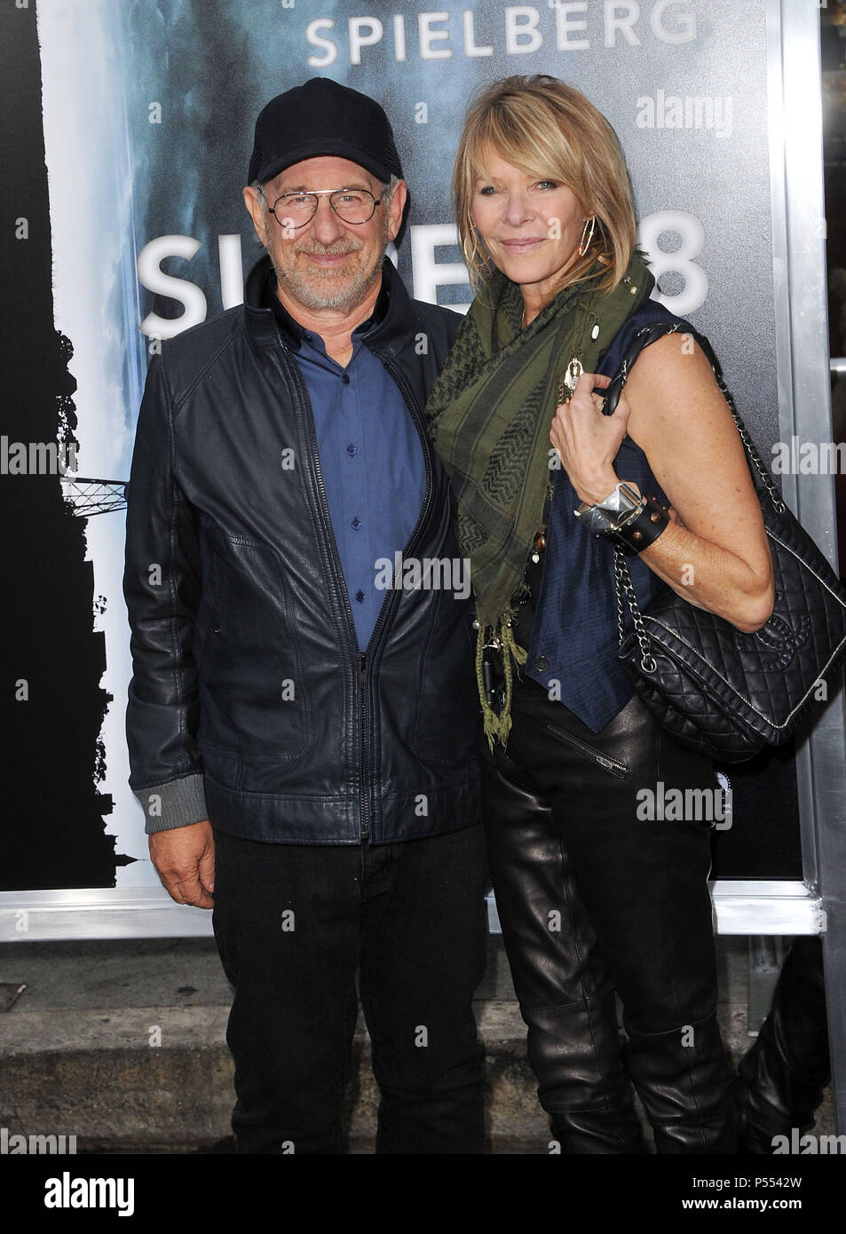 Kate capshaw steven spielberg family hi-res stock photography and ...