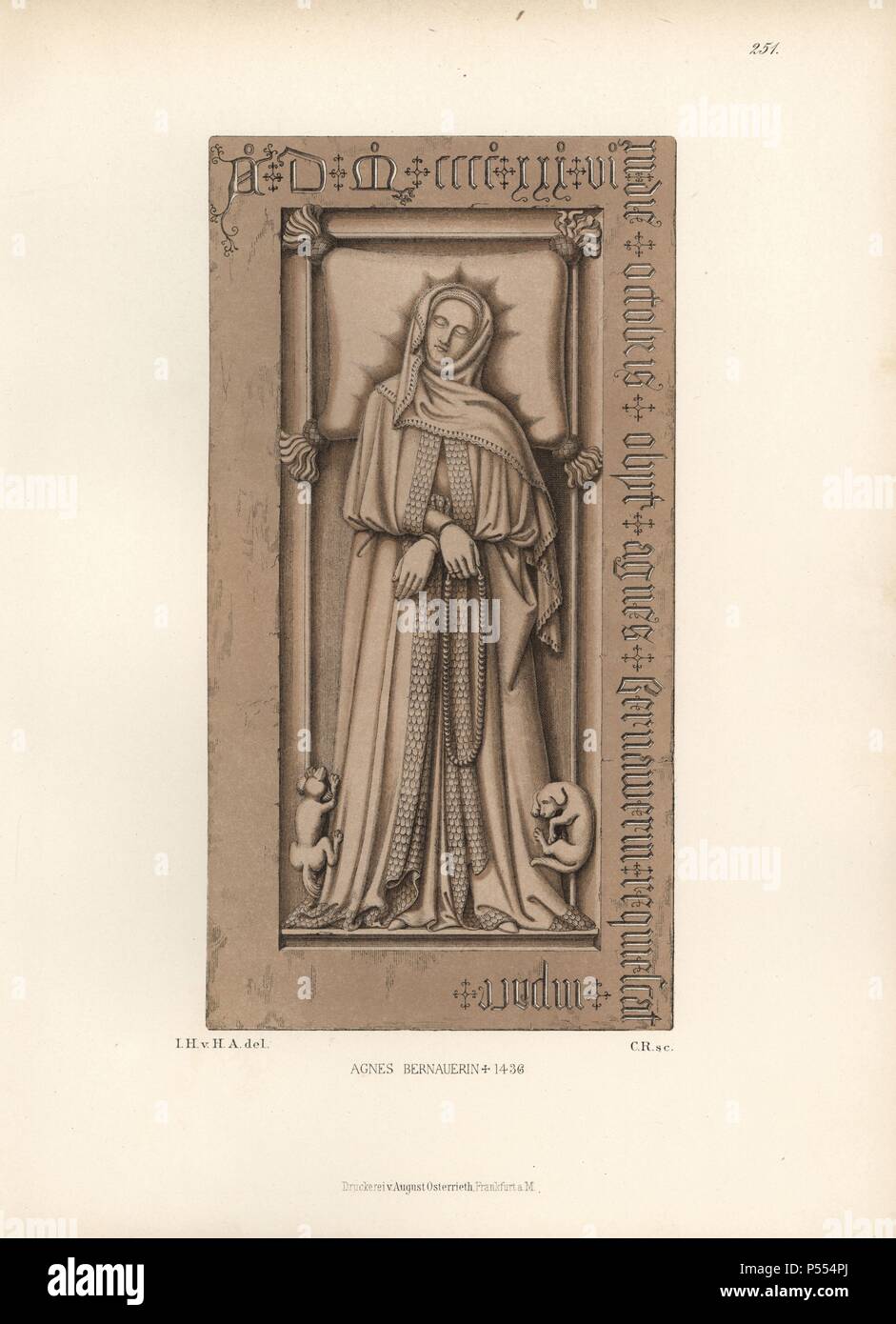 Tombstone of Agnes Bernauer, 1410-1436, mistress to Albert III of ...