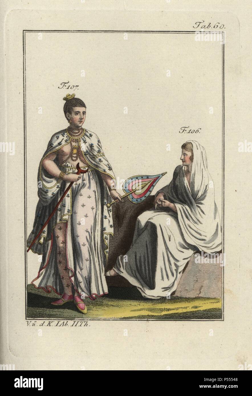 Indian women in dresses and cloaks. Noble woman wearing an elegant robe ...