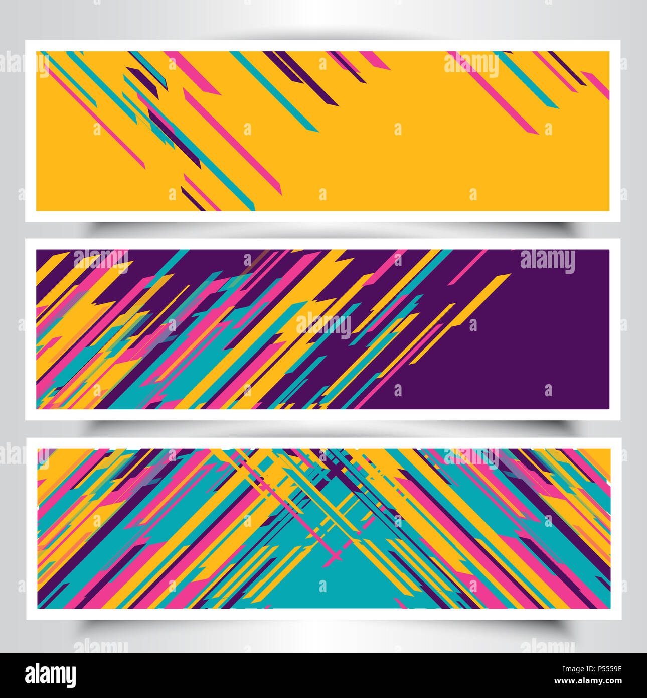 Collection of banners with a modern design Stock Photo - Alamy