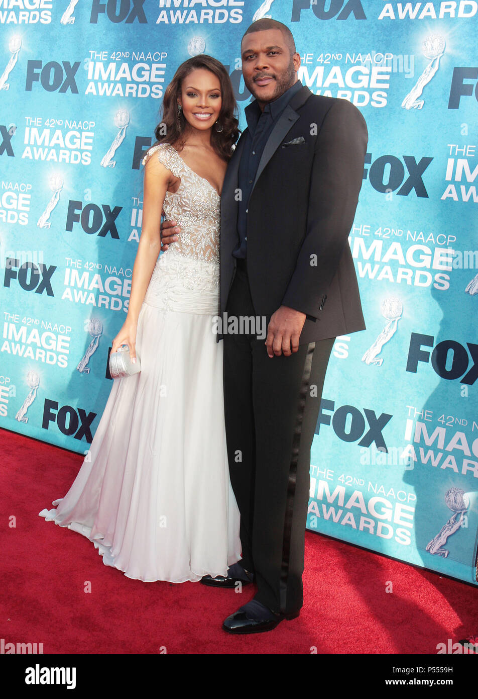 Crystal Stewart and Tyler Perry at the NAACP Images Awards at the ...