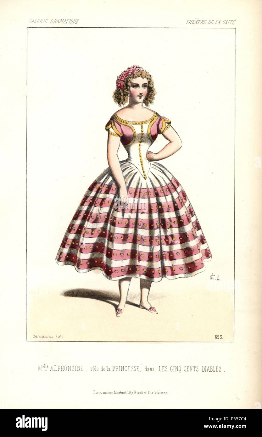 Mlle. Alphonsine as the Princess Castorine in "Les Cinq Cents Diables ...
