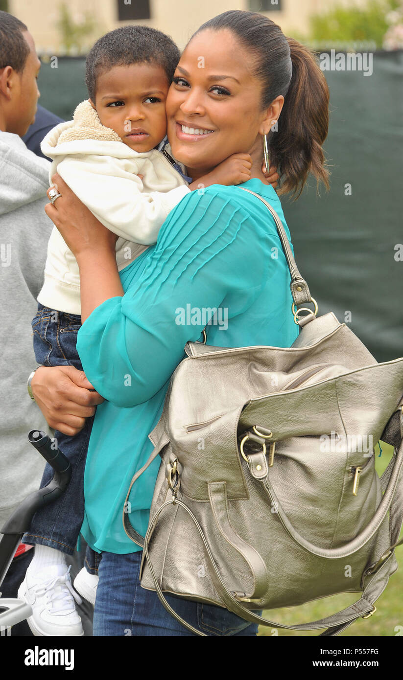 Laila Ali,son Curtis at the Pediatric Aid Foundation 2011 at the ...
