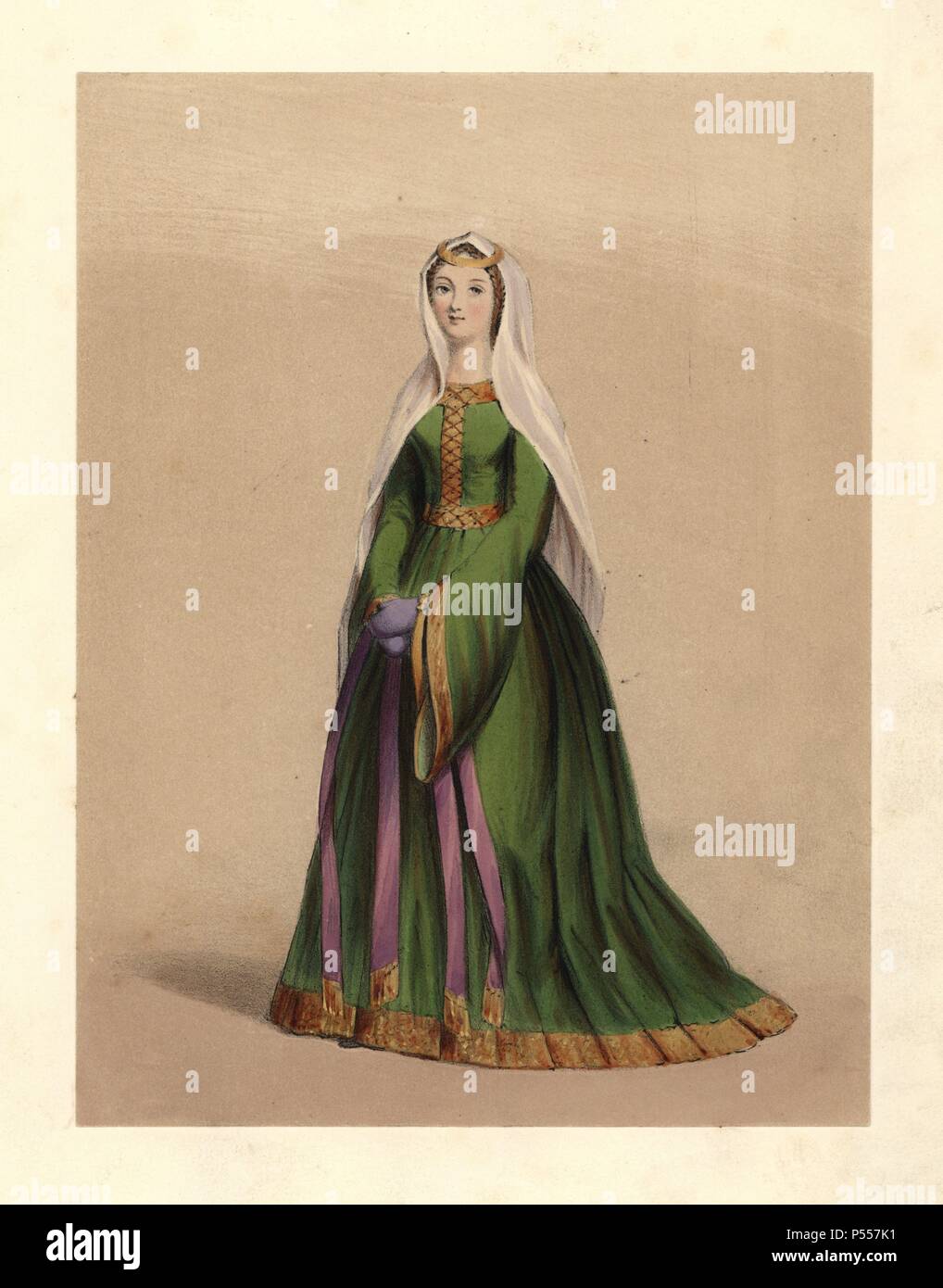 Anglo-Norman Lady from the reign of King William I, the Conqueror, 1066 ...