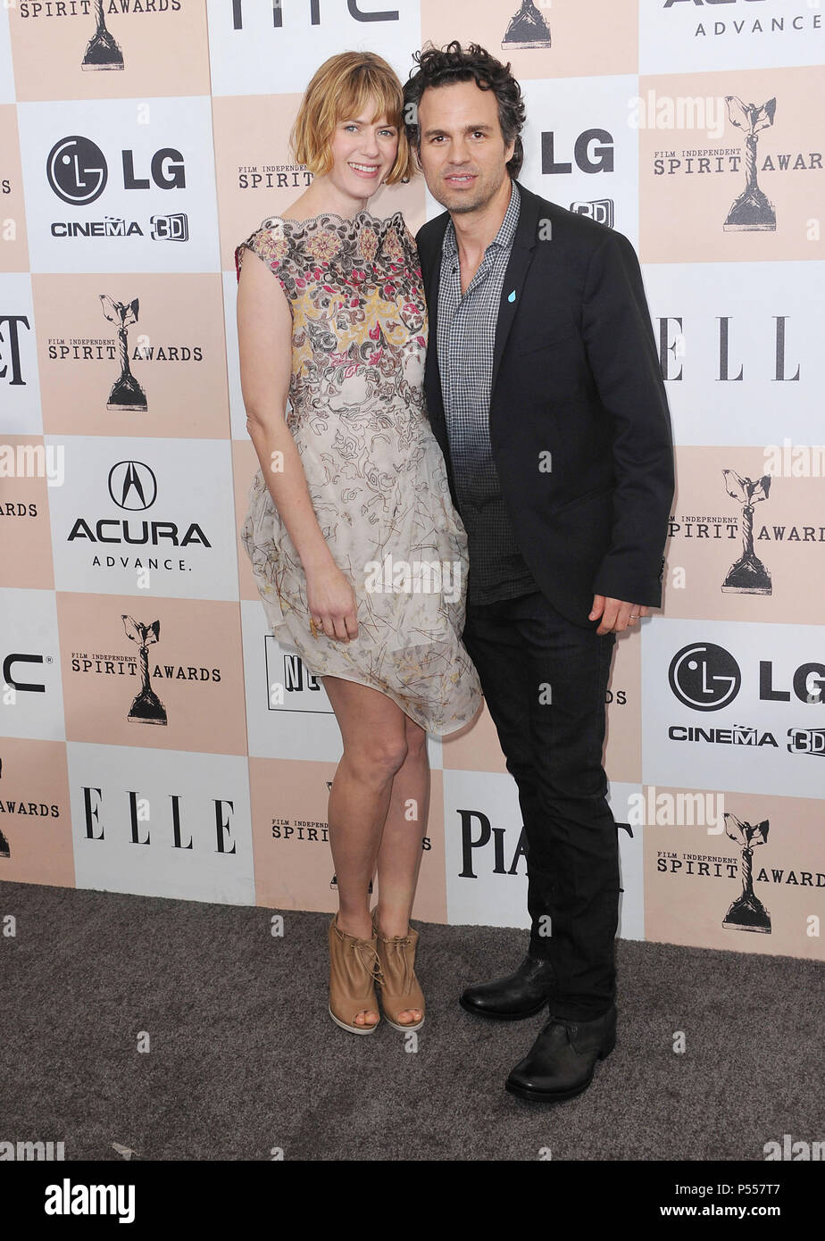 Mark Ruffalo and wife Sunrise Coigney at the 26th Spirit Awards, Film ...