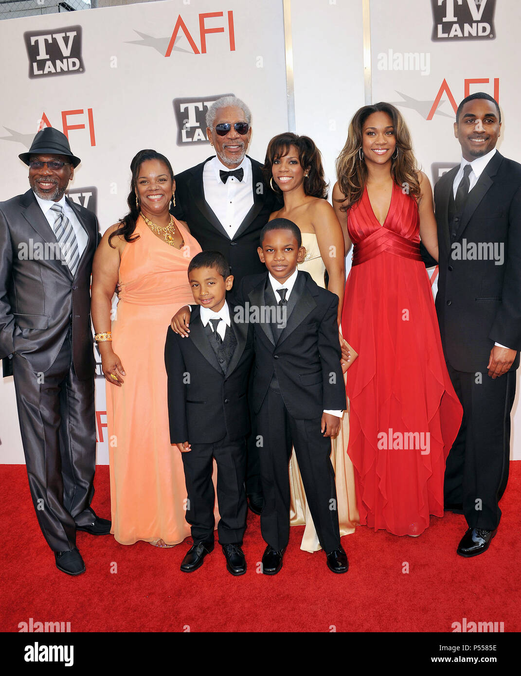 Morgan Freeman, family 53 at the AFI Honoring Morgan Freeman on the ...