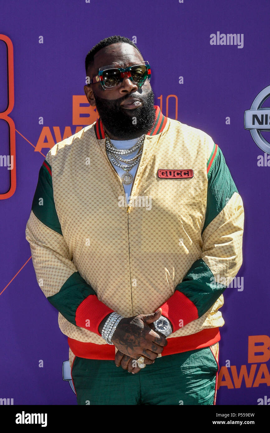 Los Angeles, Ca, USA. 24th June, 2018. Rick Ross at the 2018 BET Awards ...