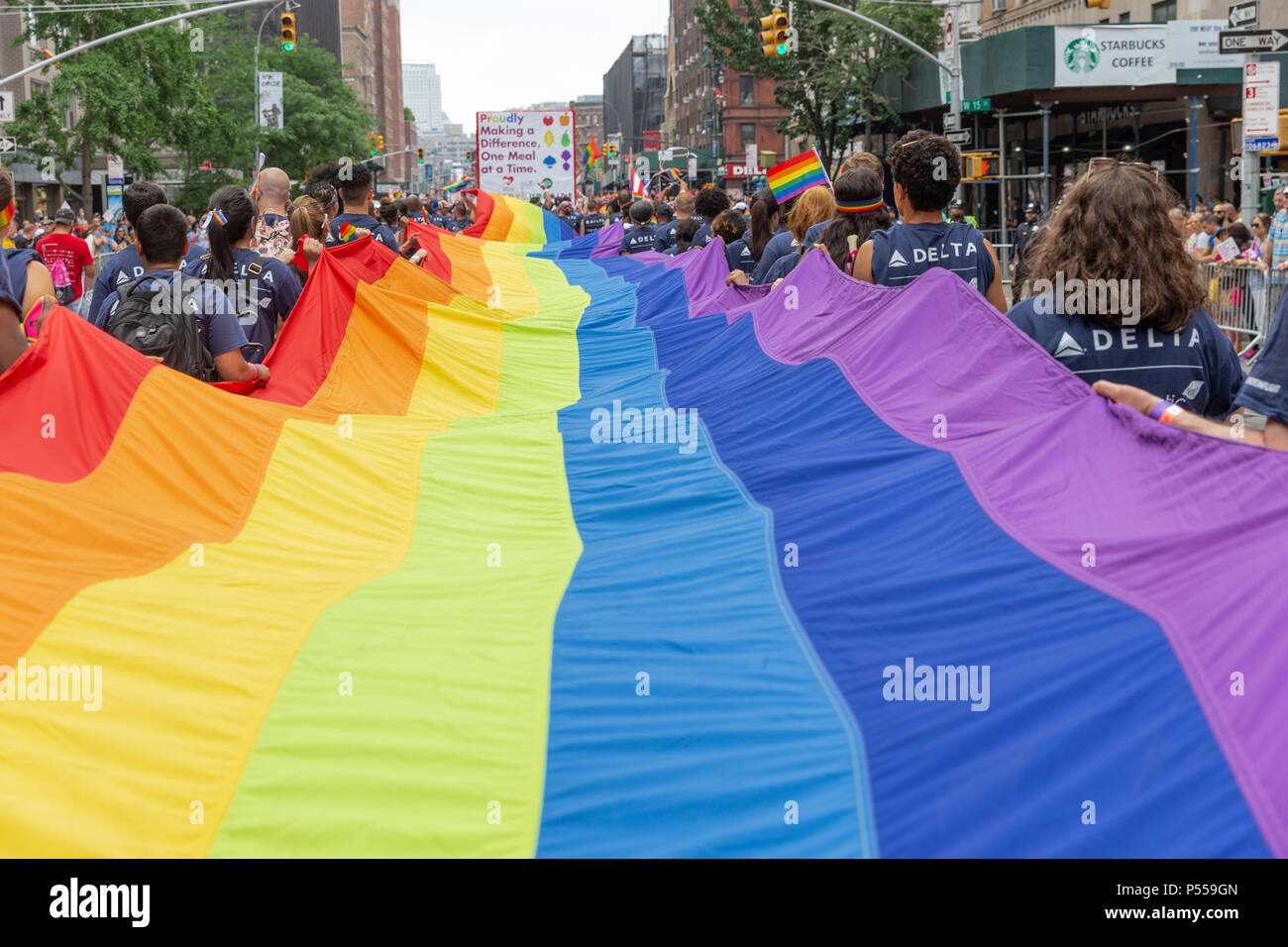 Huge rainbow flag hi-res stock photography and images - Alamy