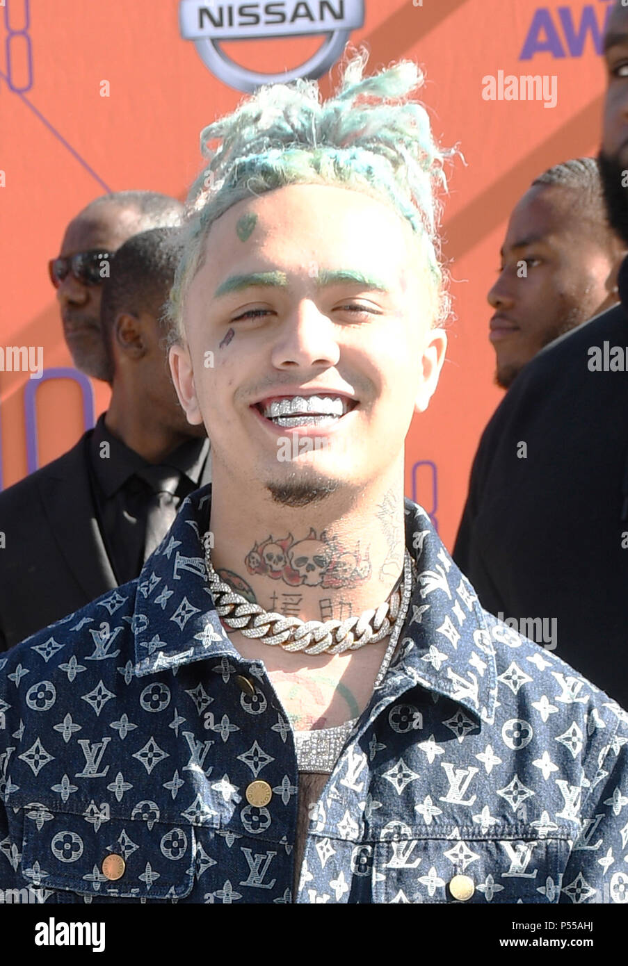 Los Angeles, Ca, USA. 24th June, 2018. Lil Pump at the 2018 BET Awards ...