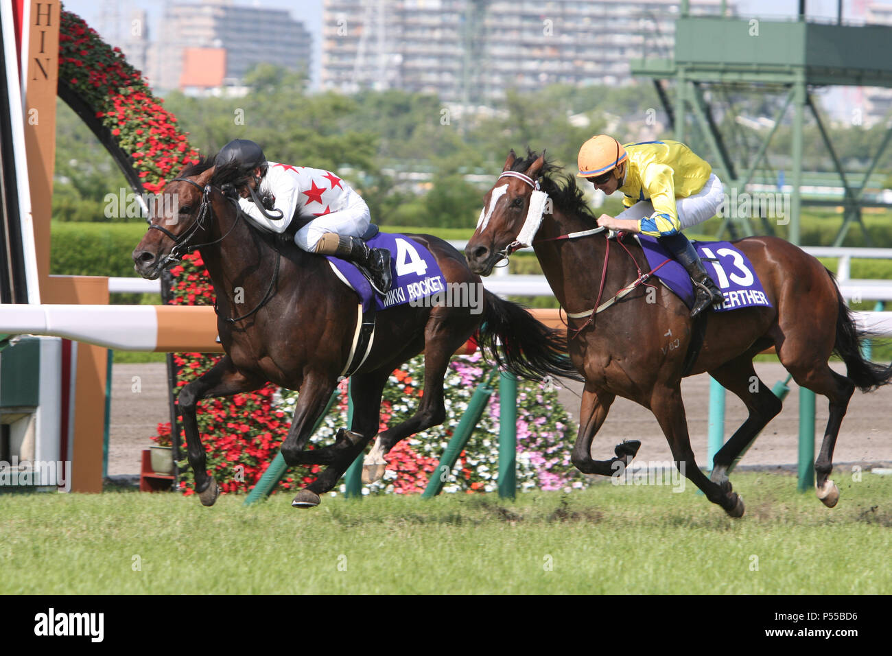 Hyogo, Japan. 24th June, 2018. (L-R) Mikki Rocket (Ryuji Wada), Werther ...