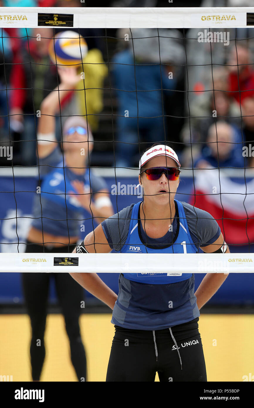 Ostrava, Czech Republic. 23rd June, 2018. L-R Marketa Nausch Slukova ...