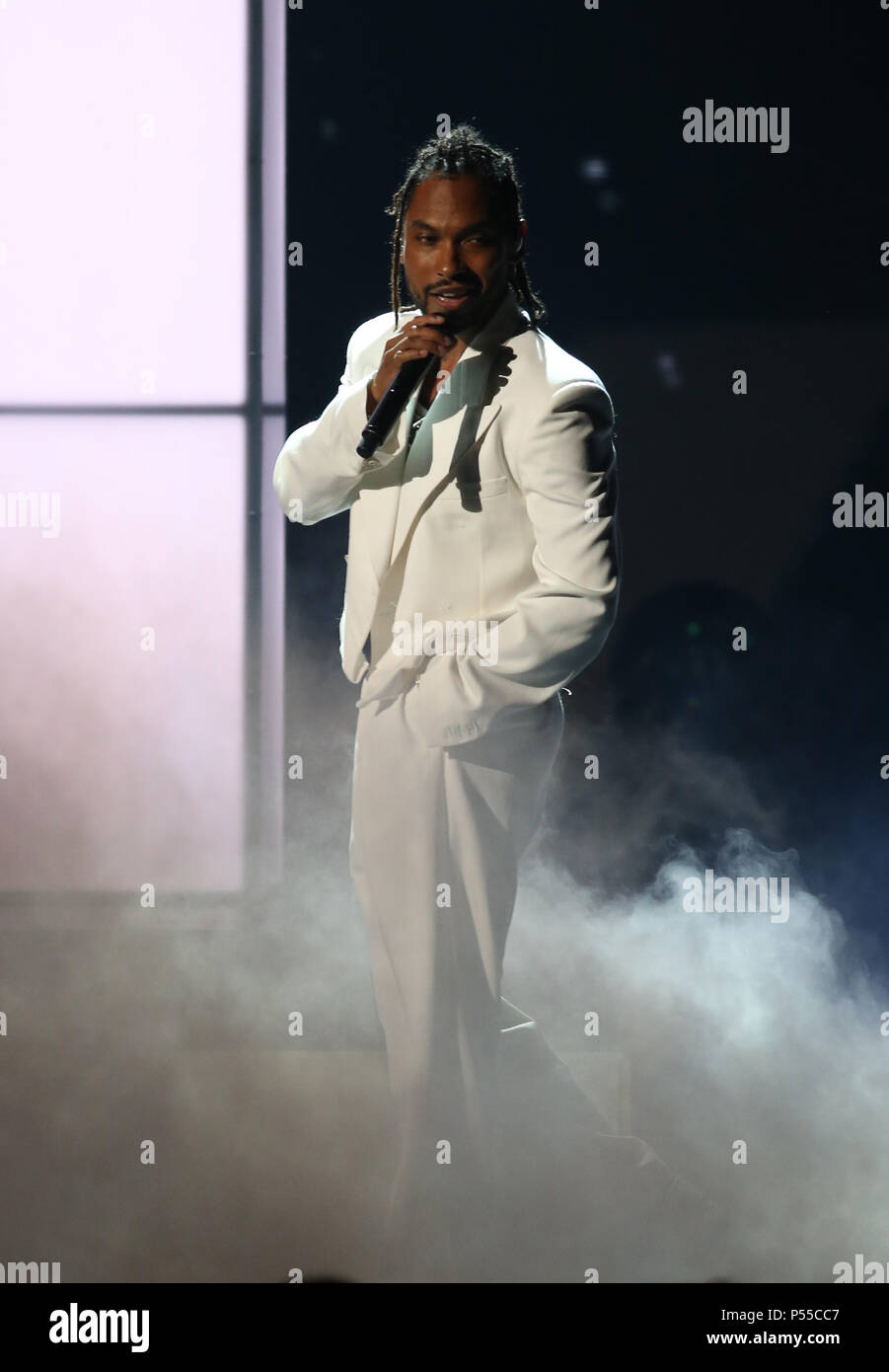LOS ANGELES, CA - JUNE 24: Miguel Jontel Pimentel, at the 2018 BET Awards - Show at the ...