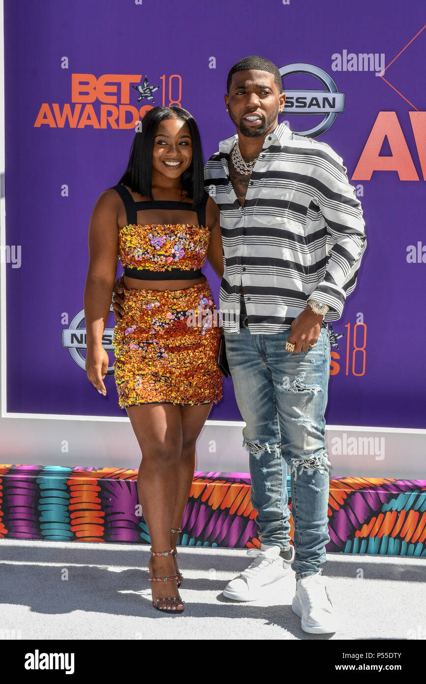 Los Angeles, Ca, USA. 24th June, 2018. Reginae Carter, YFN Lucci at the ...