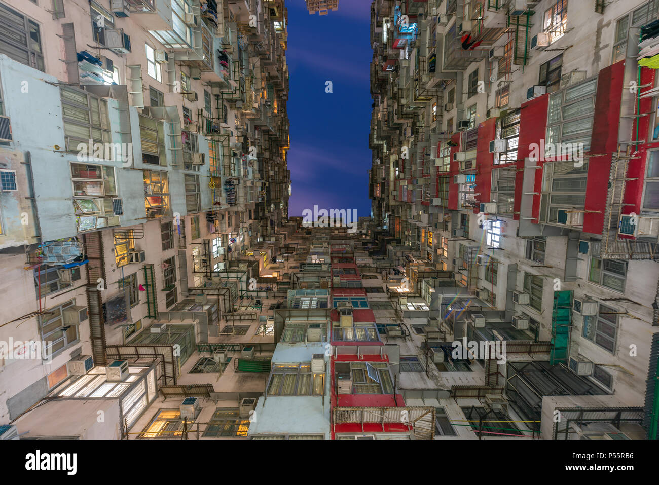 Overcrowded residential building in Hong Kong Stock Photo - Alamy
