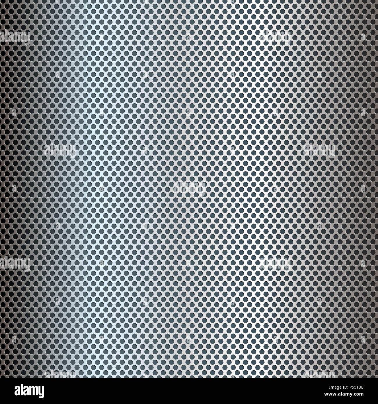 Silver perforated metal texture background Stock Photo - Alamy