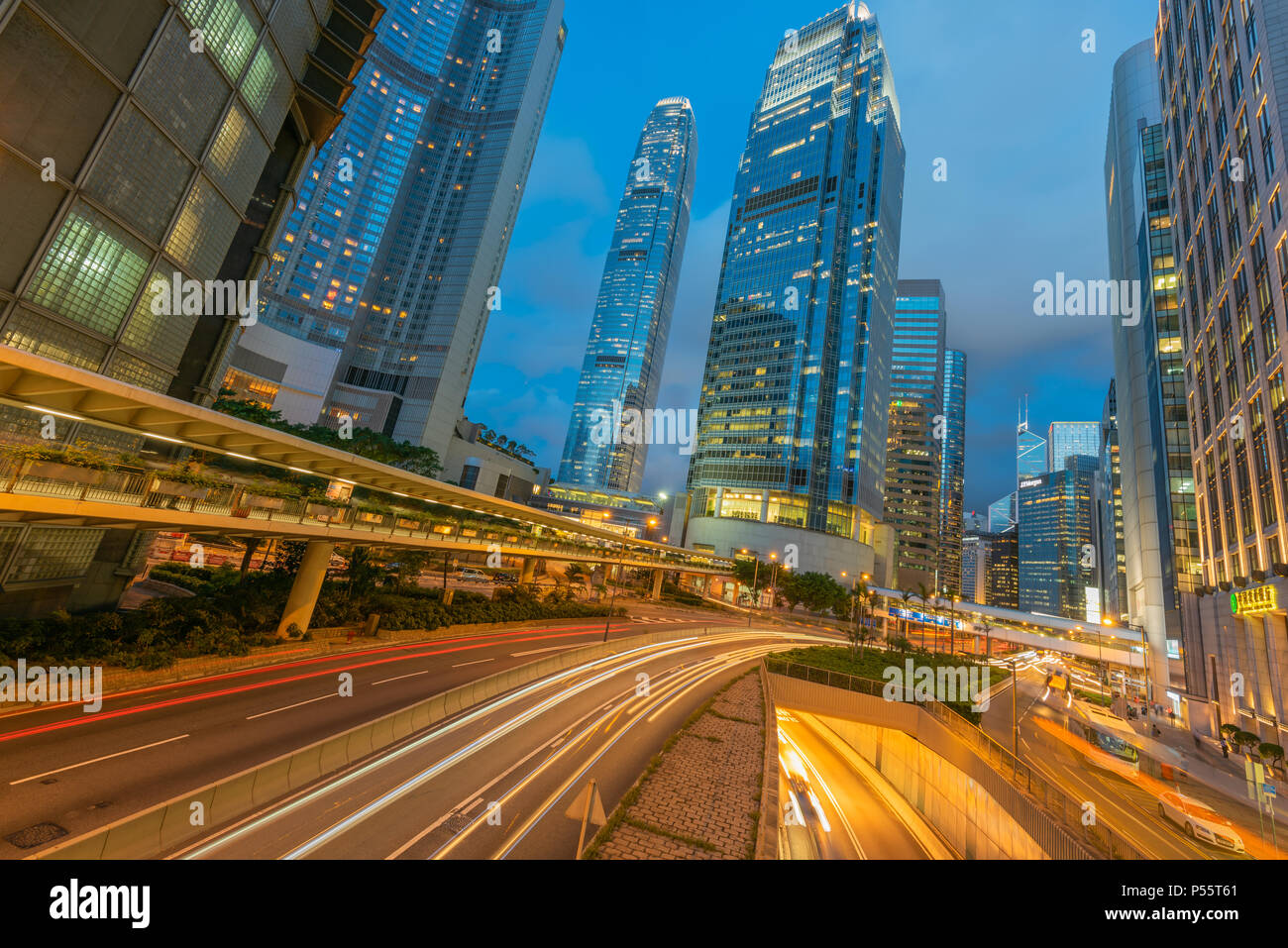 Central District At Night Elevated View, Harbour Our Beautiful Wall