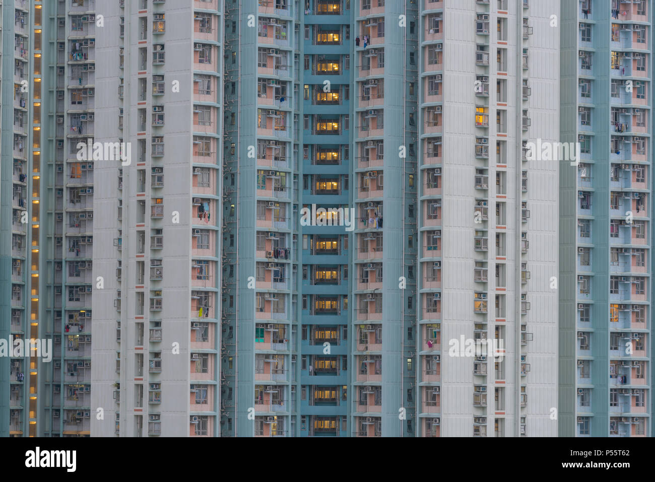 Overcrowded residential building in Hong Kong Stock Photo - Alamy