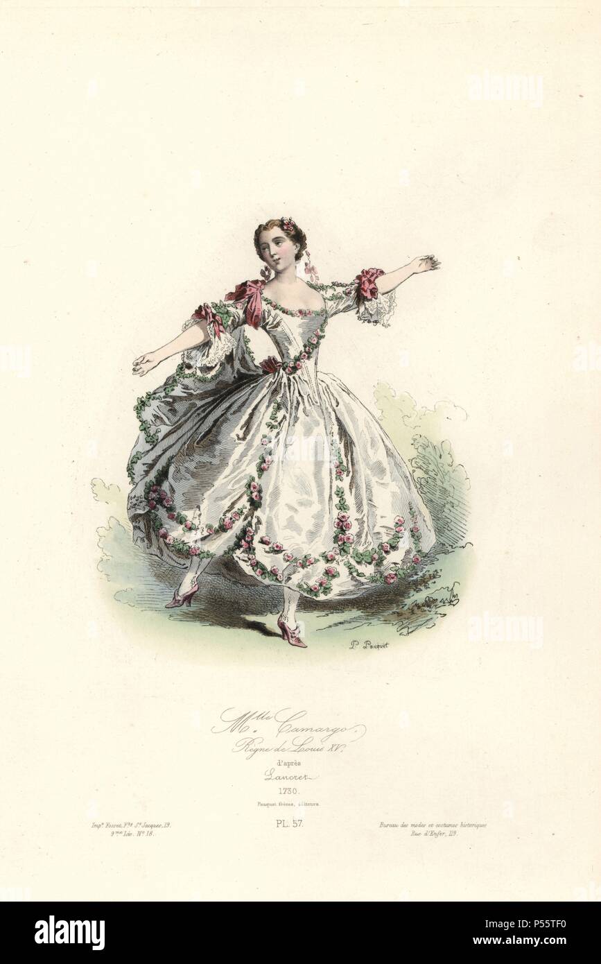 Mlle. Camargo, reign of Louis XV, 1730. Marie Camargo was a French ...