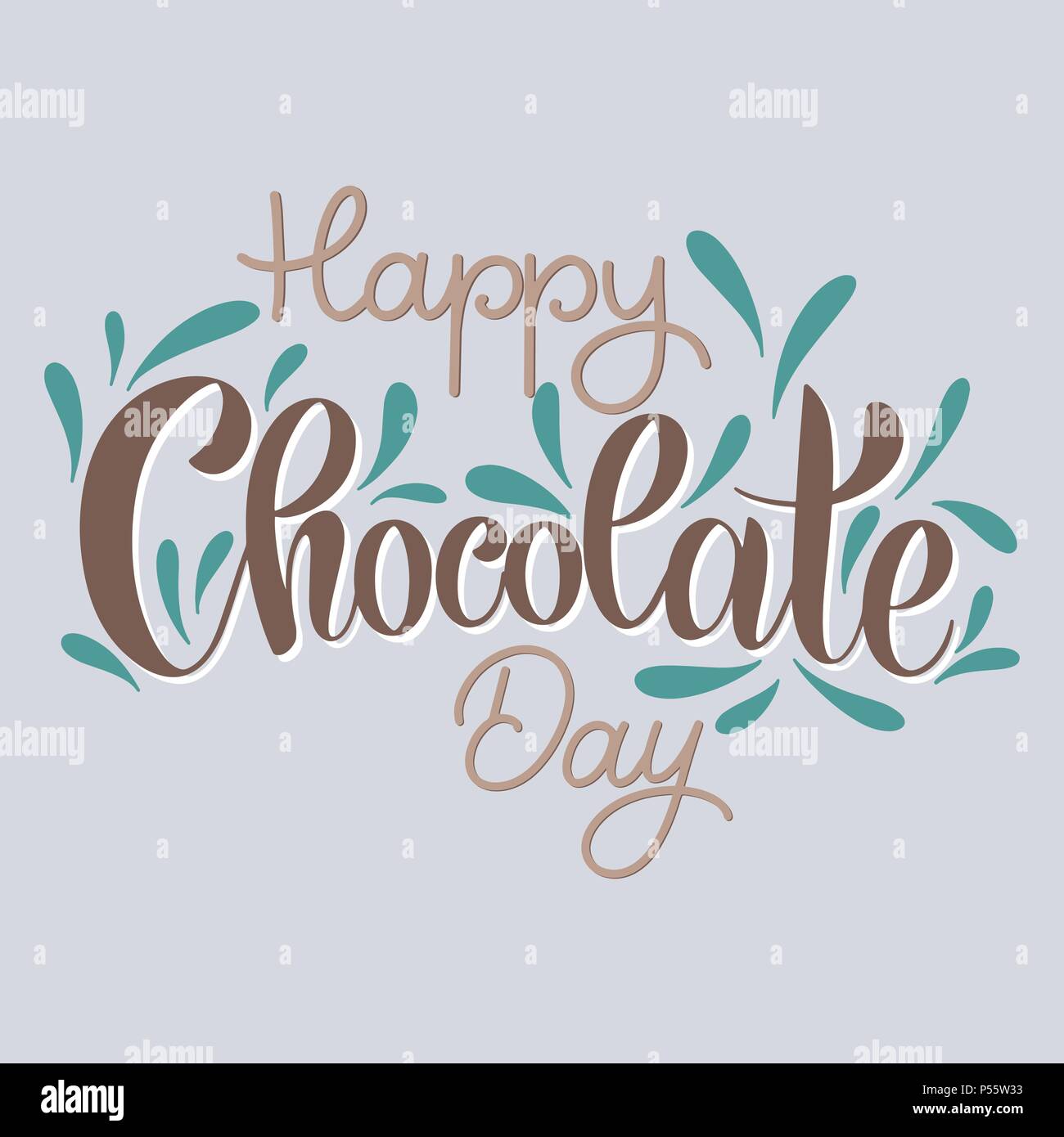 Happy chocolate day. Vector elements for invitations, posters, greeting ...